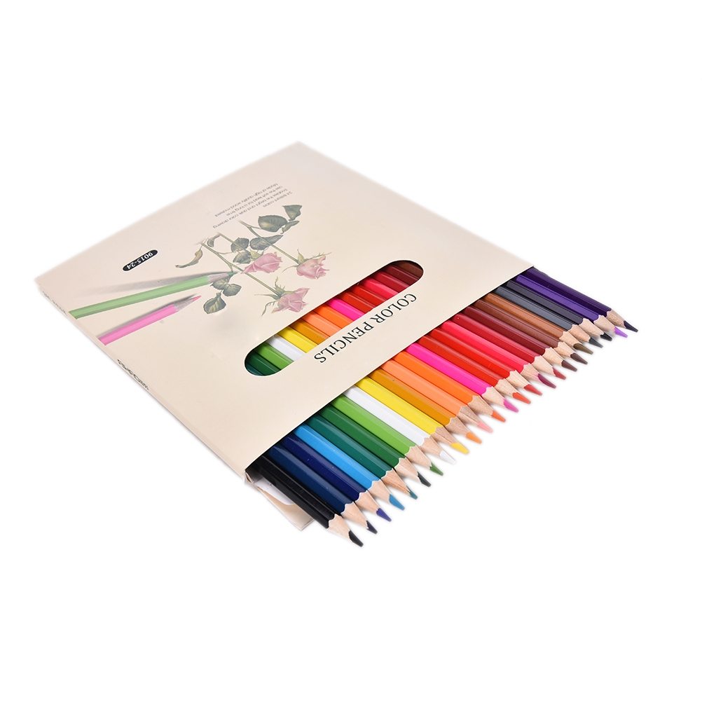 Wood Colored Pencils Set