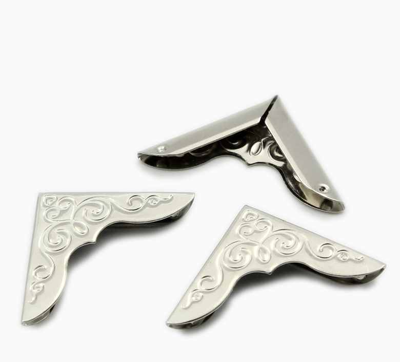 Metal Silver Tone Corner Protectors for Scrapbooking